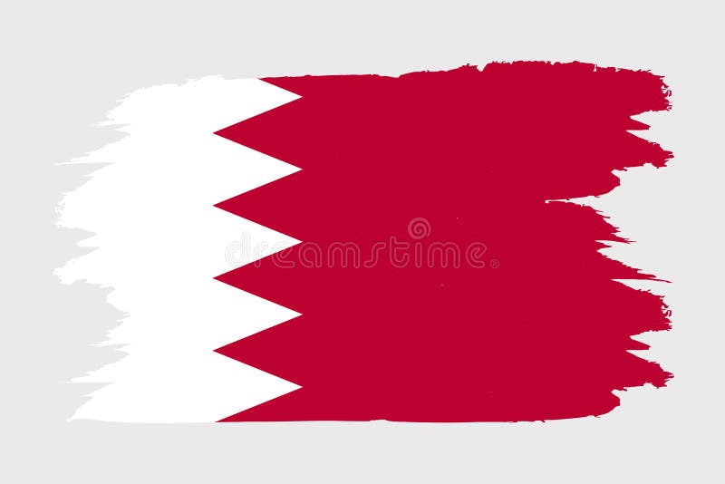 Bahrain National Flag in Vector Stock Vector - Illustration of silk ...
