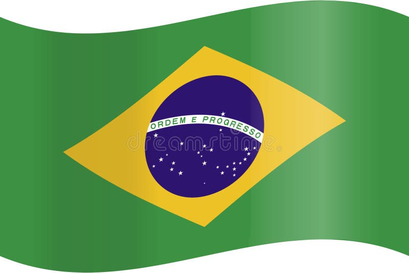 Brazil S National Flag in Vector Form Stock Vector - Illustration of ...