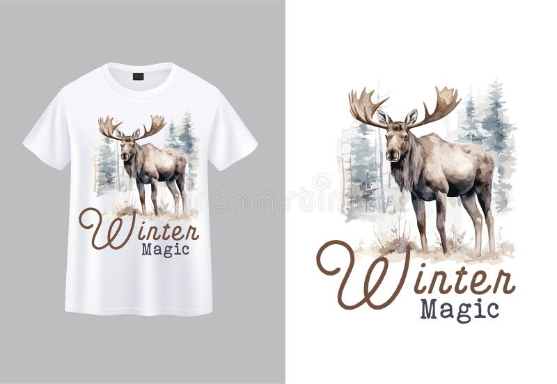 Winter Magic, Woodland Sublimation T-shirt Design, Winter T-shirt ...