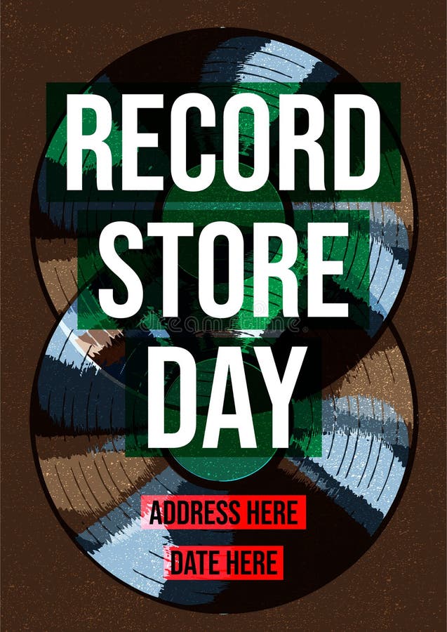 Record Store Day Gig Poster Flyer Template, T-shirt Design Records ...