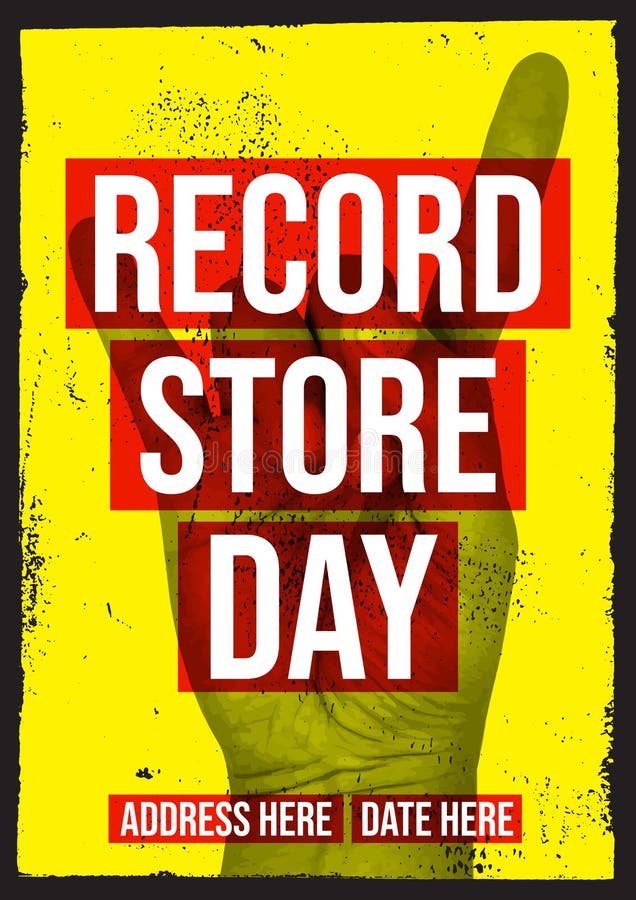 Record Store Day Gig Poster Flyer Template, T-shirt Design Records ...