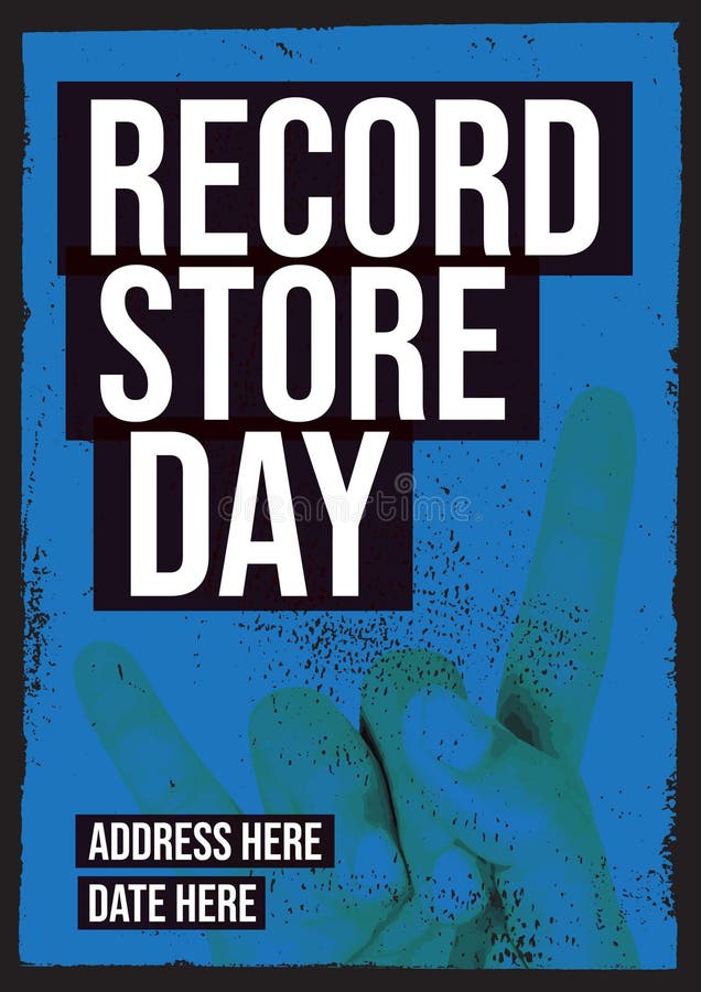 Record Store Day Gig Poster Flyer Template, T-shirt Design Records ...