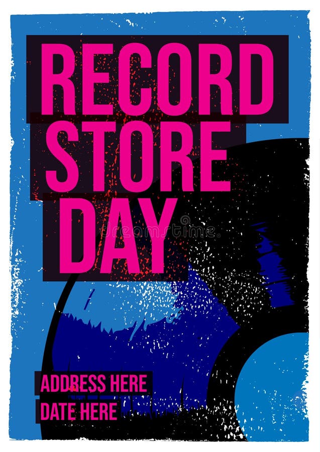 Record Store Day Gig Poster Flyer Template, T-shirt Design Records ...