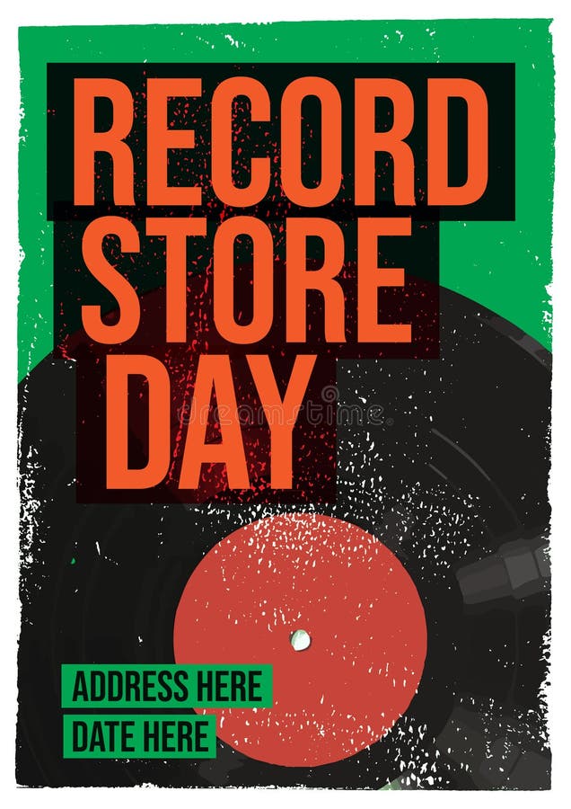 Record Store Day Gig Poster Flyer Template, T-shirt Design Records ...