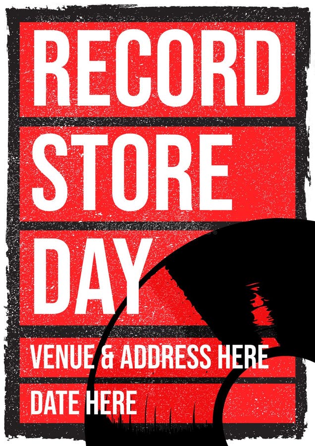 Record Store Day Poster and Flyer Template Stock Vector - Illustration ...