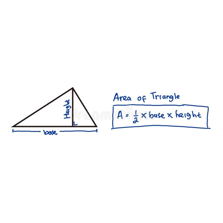 Mathematical Triangle and Math Formula. Vector Illustration of a Math ...