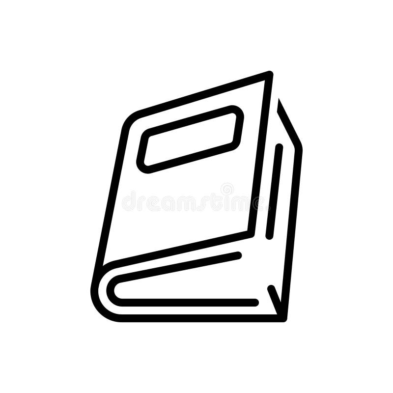 Black Line Icon for Book, Literature and Textbook Stock Vector ...