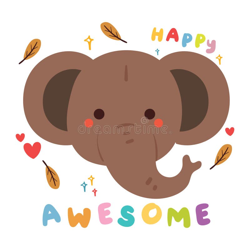 Hand Drawing Cartoon Elephant Stock Vector - Illustration of doodle ...