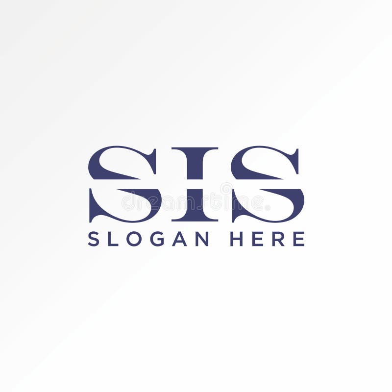 Unique Letter Initial SIS Font Serif Cutting. Related To Monogram ...