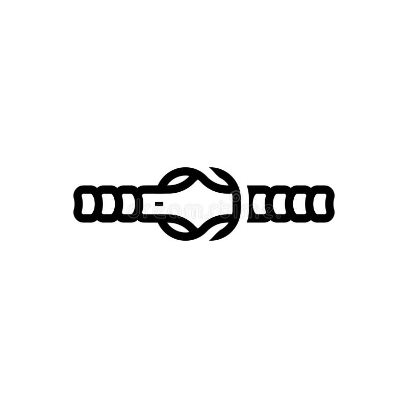 Black Line Icon for String, Loop and Knot Stock Vector - Illustration ...