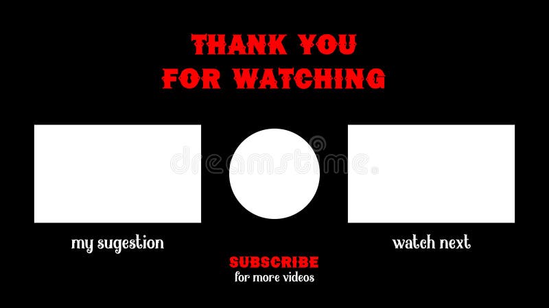 End Screen Video Template Images Stock Vector - Illustration of ...