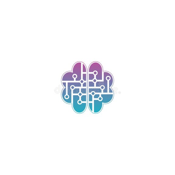 Brain Logo Design with Tech Connect Design Stock Vector - Illustration ...