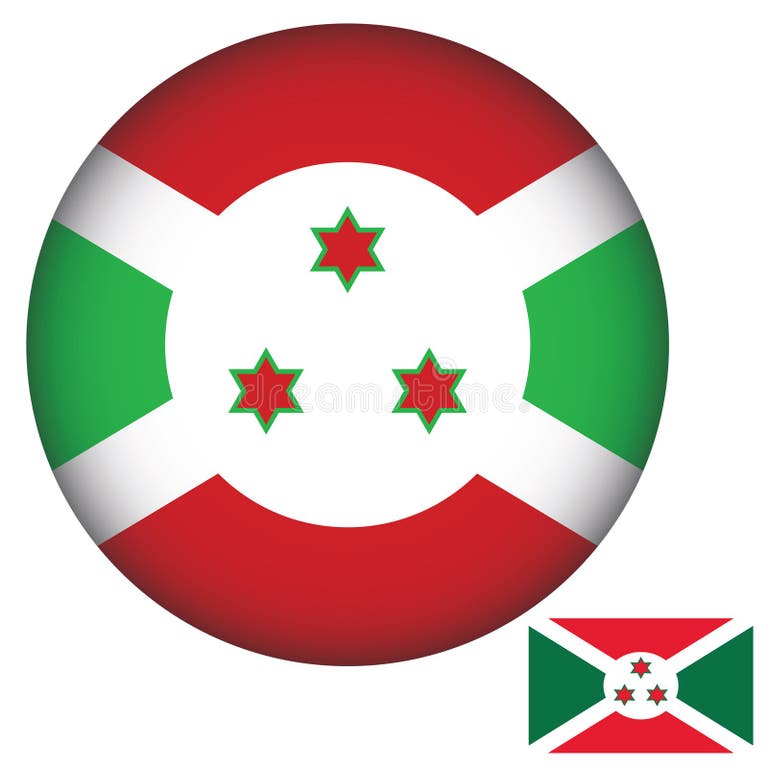 Burundi Flag Round Shape Vector Stock Vector - Illustration of ...