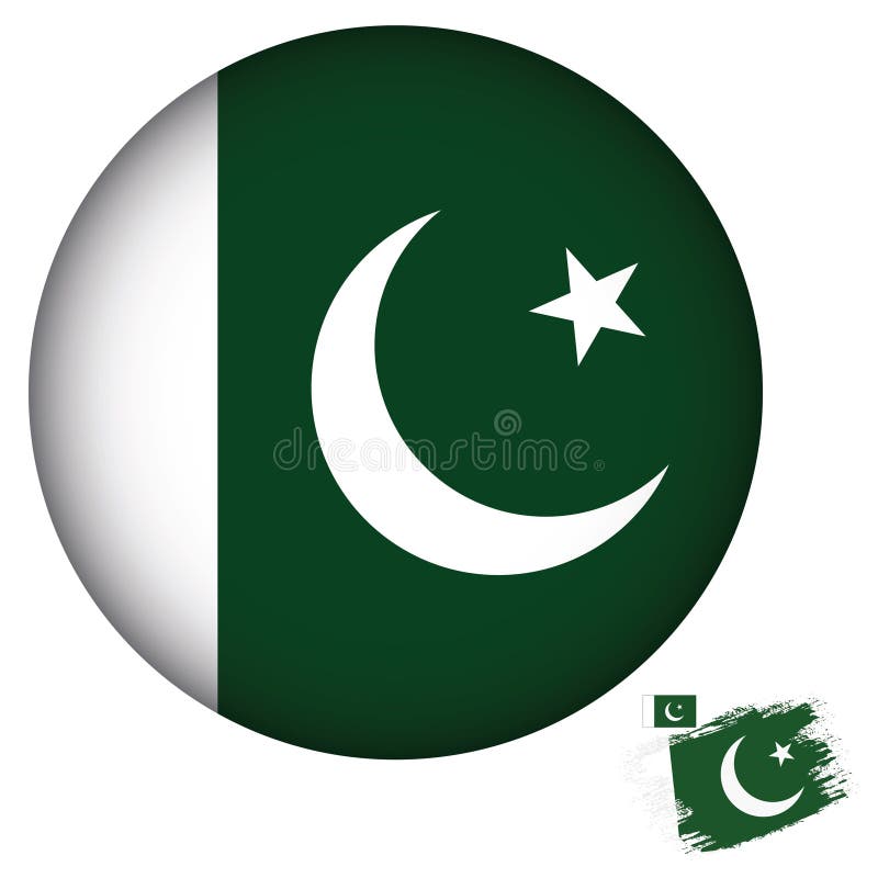 Pakistan Flag Round Shape Vector Stock Vector - Illustration of color ...