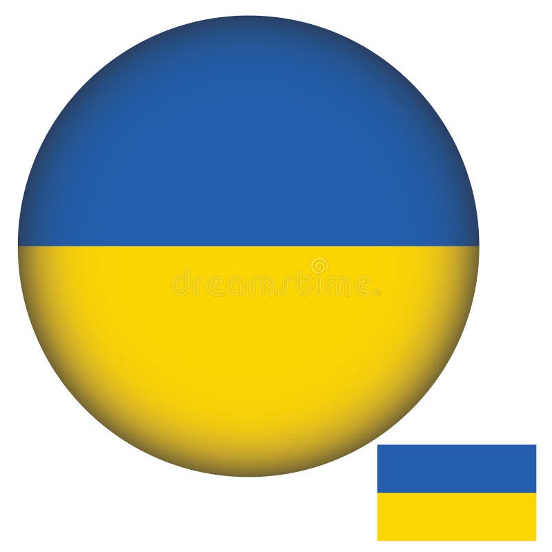 Ukraine Flag Round Shape Vector Stock Vector - Illustration of banner ...