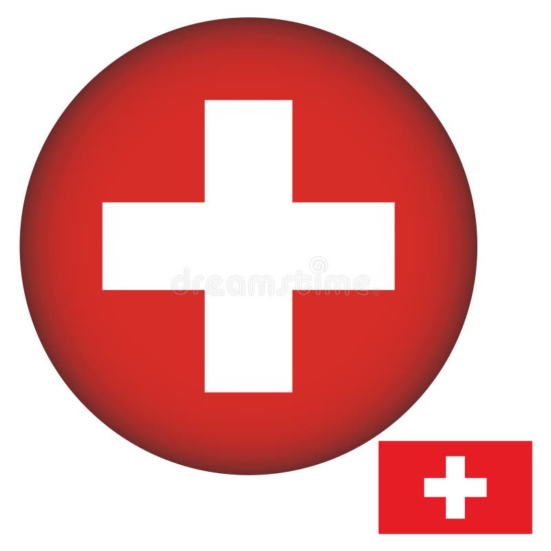 Switzerland Flag Round Shape Vector Stock Vector - Illustration of ...