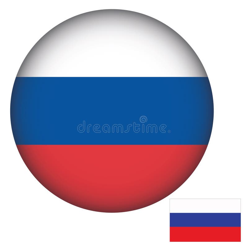 Russia Flag Round Shape Vector Stock Vector - Illustration of vector ...