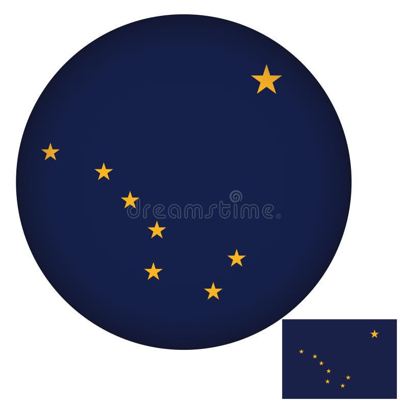 Alaska Flag Round Shape Vector Stock Vector - Illustration of flag ...