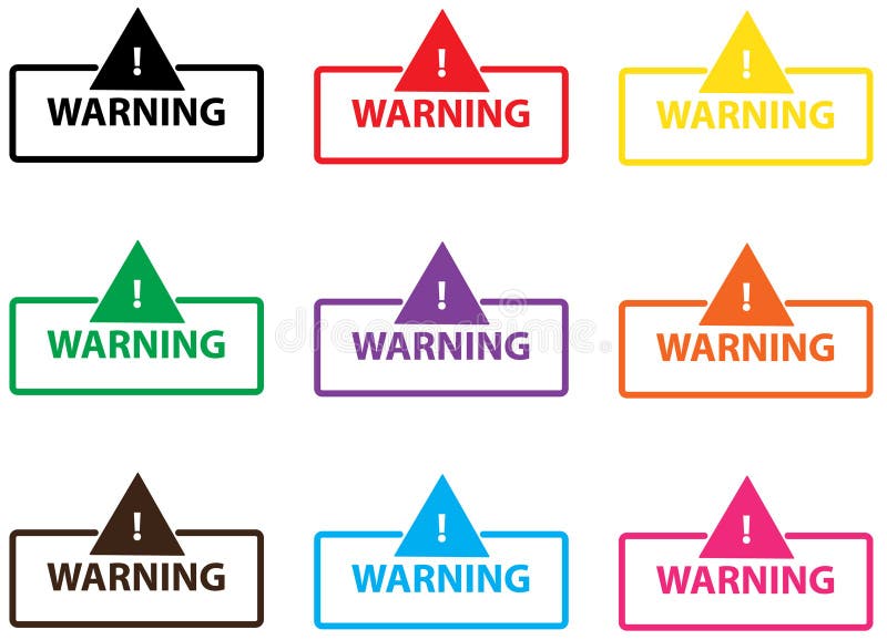 Warning sign collection stock vector. Illustration of hazard - 294879201