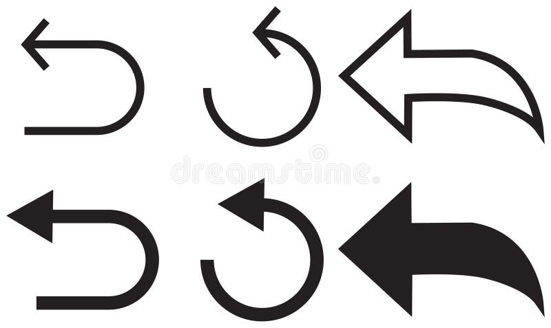 Undo Icon Logo Vector Symbol, Return Icon Stock Vector - Illustration ...