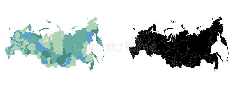 Red Map of Russia Vector File Stock Vector - Illustration of region ...