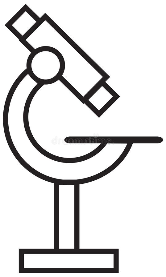 Microscope line icon stock vector. Illustration of covid - 224554421