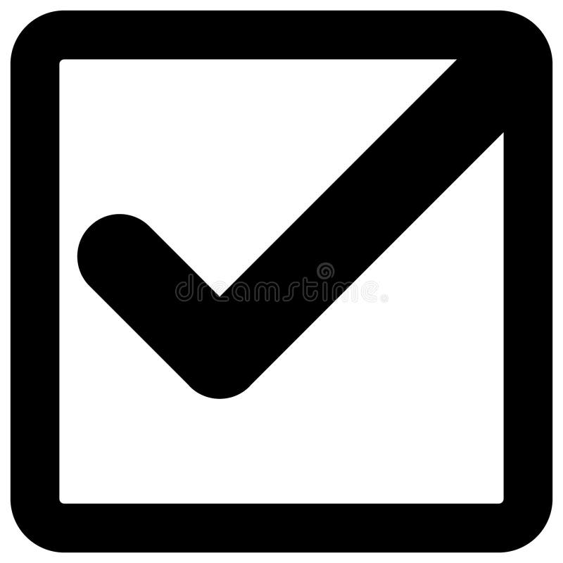 Square style tick symbol stock vector. Illustration of checkmark ...