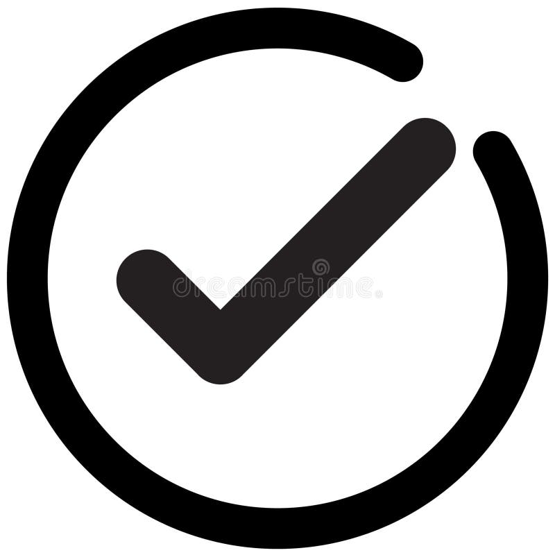 New Design with Tick Icon with Round Button Stock Vector - Illustration ...