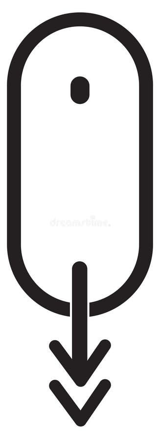 Computer Mouse Icon, Scrolling Mouse Icon Stock Vector - Illustration ...
