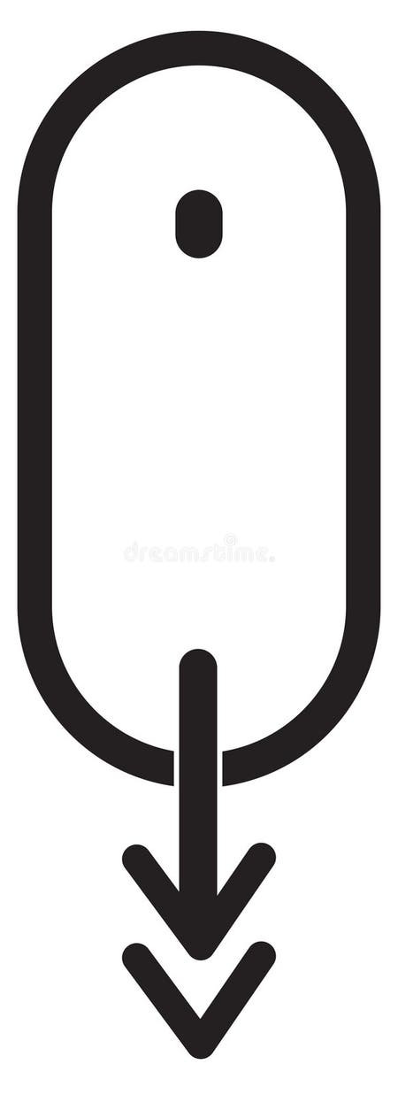 Computer Mouse Icon, Scrolling Mouse Icon Stock Vector - Illustration ...