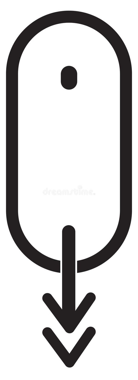 Computer Mouse Icon, Scrolling Mouse Icon Stock Vector - Illustration ...