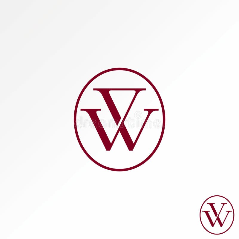 Unique Initial Letter W Serif Font Line Out Connect Related To Monogram ...