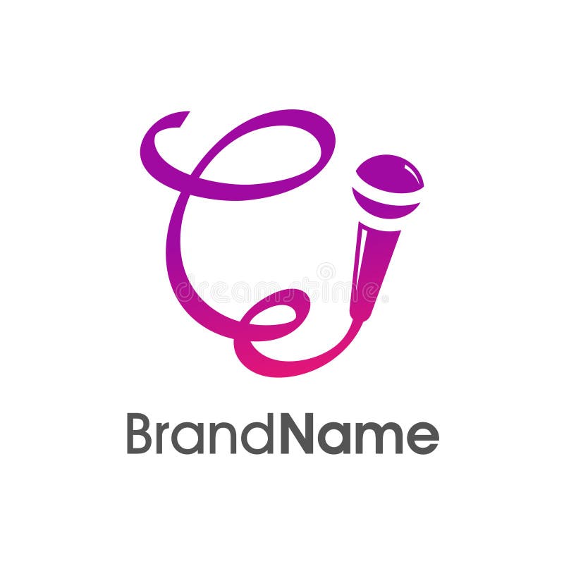 Stylish Initial C Microphone Logo Stock Vector - Illustration of audio ...
