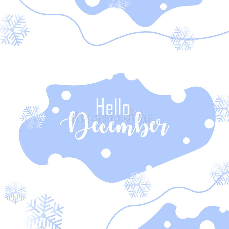 Hello December Vector Background Illustration Stock Vector ...