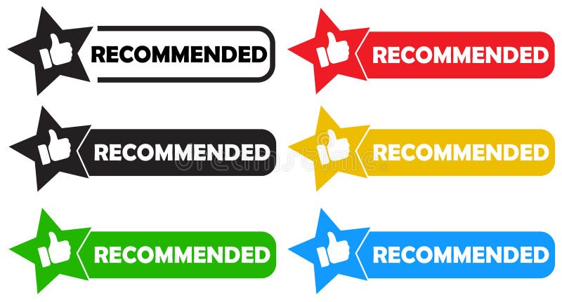 Recommended Icon with Check Mark Stock Illustration - Illustration of ...