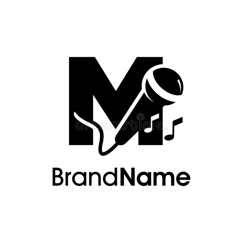 Modern Initial M Music Logo Stock Vector - Illustration of ...