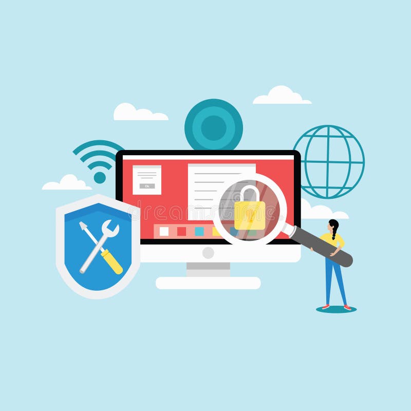 Empowering Cyber Security Skills Training Illustrations Series Stock ...