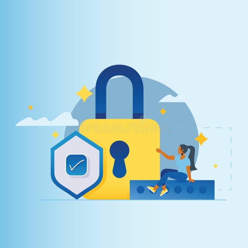 Enhancing Cyber Security Know-How Training Art Series Stock Vector ...