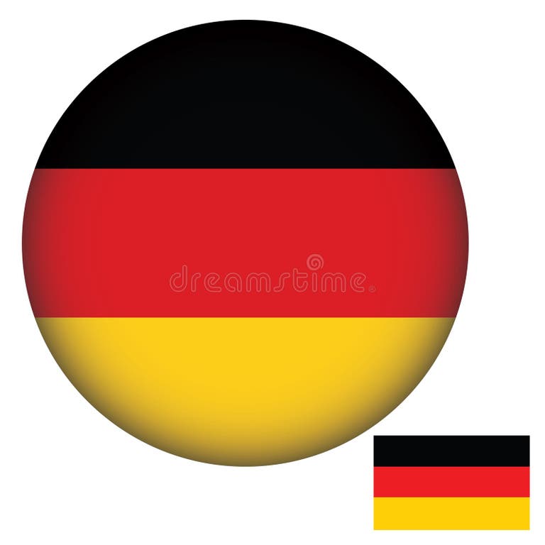 Germany Flag Round Shape Vector Stock Vector - Illustration of ...