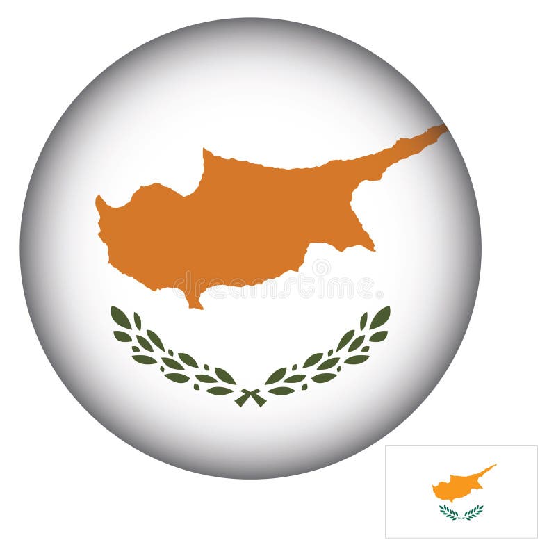 Cyprus Flag Round Shape Vector Stock Vector - Illustration of physical ...