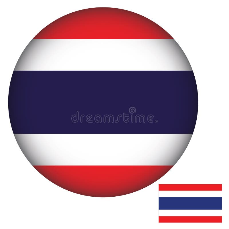 Thailand Flag Round Shape Vector Stock Vector - Illustration of color ...