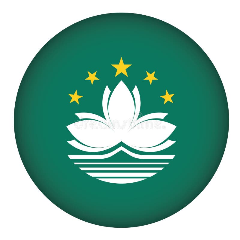 Macau Flag Round Shape Vector Stock Vector - Illustration of symbol ...
