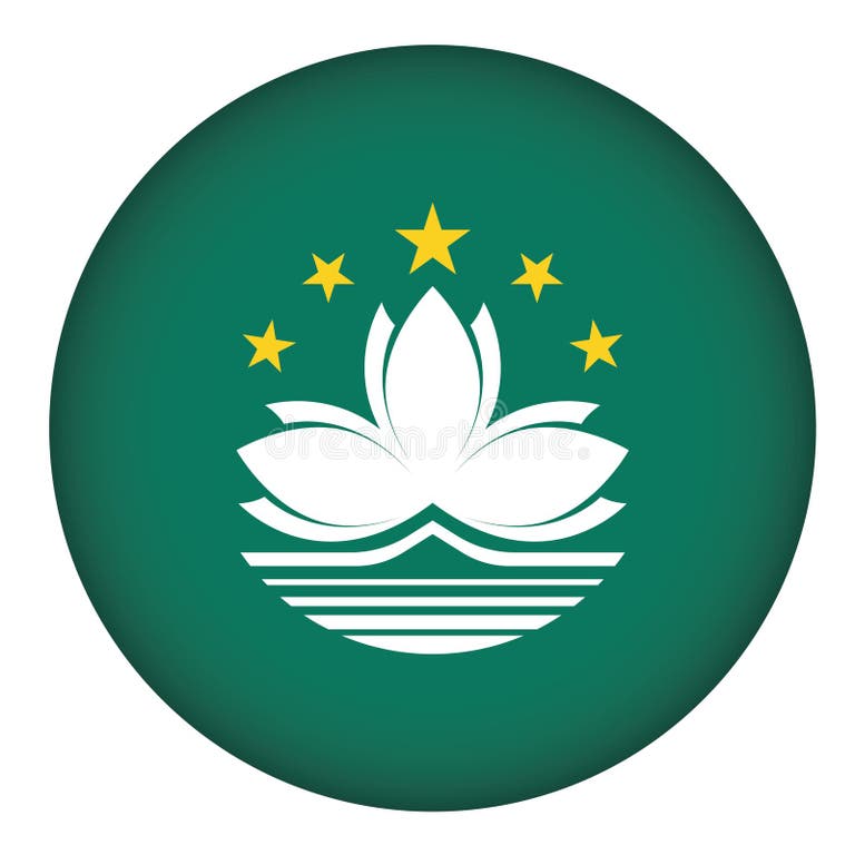 Macau Flag Round Shape Vector Stock Vector - Illustration of symbol ...