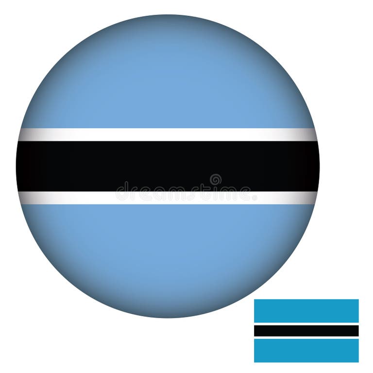 Botswana Flag Round Shape Vector Stock Vector - Illustration of ...