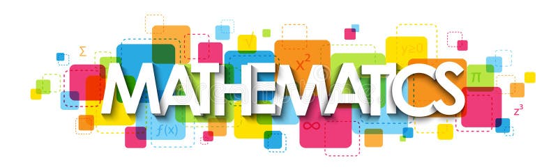 MATHEMATICS Typography on Colorful Squares Stock Vector - Illustration ...