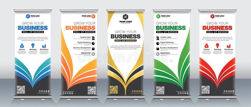 Business Roll Up Banner Design Stock Vector - Illustration of simple ...