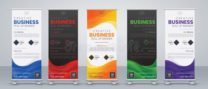 Modern Business Business Roll Up Set Standee Design Banner Template ...