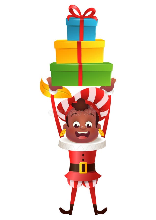 Sinterklaas or Saint Nicholas Friend with Gifts - Vector Illustration ...
