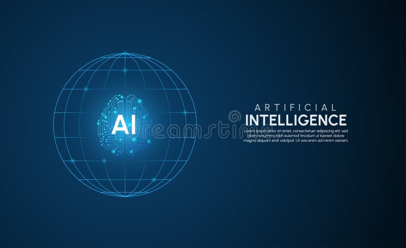 Artificial Intelligence Network Concept Background Template. Stock ...