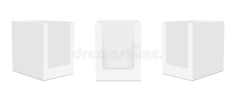 Display Boxes, Rectangular Mockup, Front and Side View Stock Vector ...